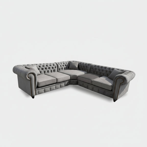Chesterfield Corner Couch | Tufted L-Shape Sofa | Dongmo Furniture ...