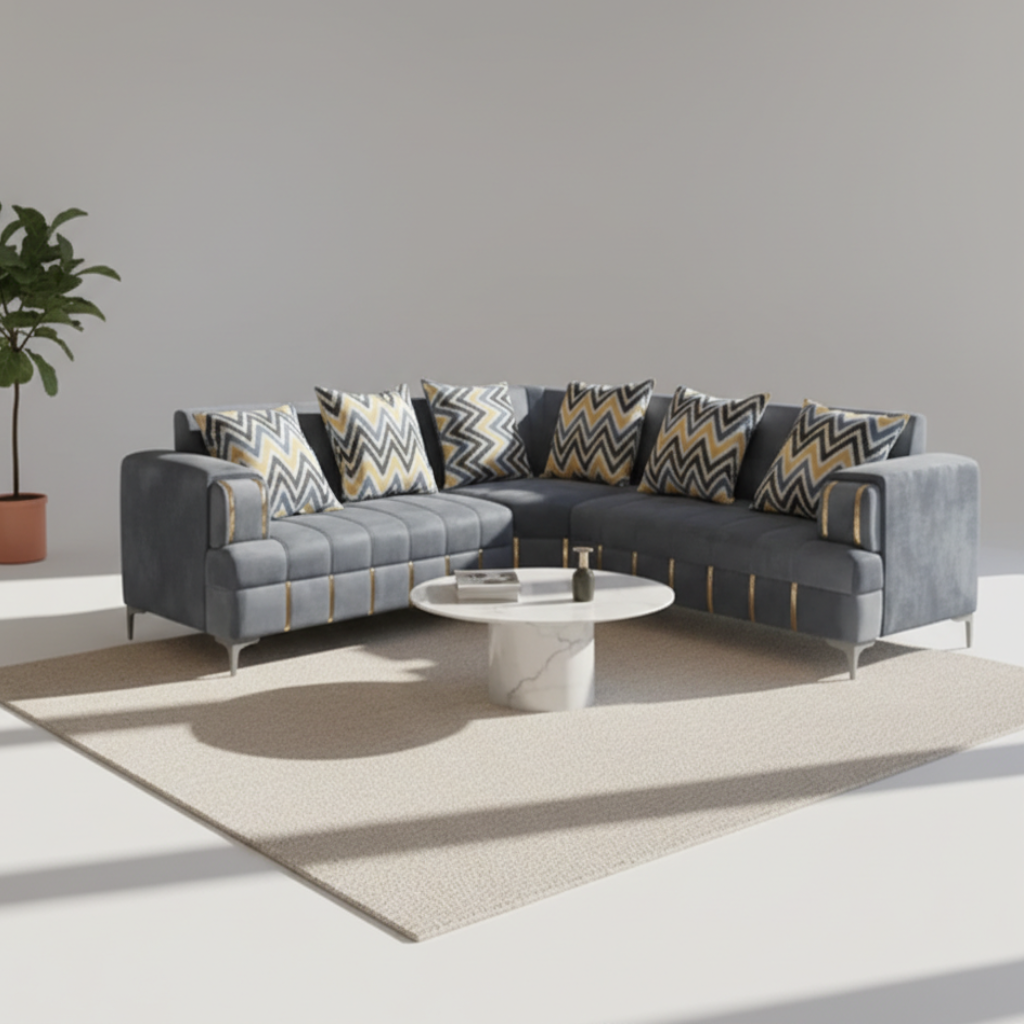 Fifi Corner Couch 250x250cm | Spacious L-Shape Sofa | Dongmo Furniture ...