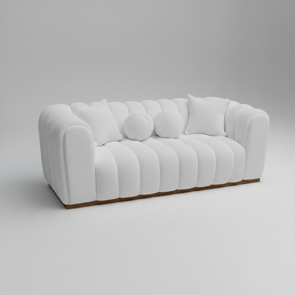 Logan 3-Seat Bouclé Couch | Designer Textured Sofa | Dongmo Furniture ...